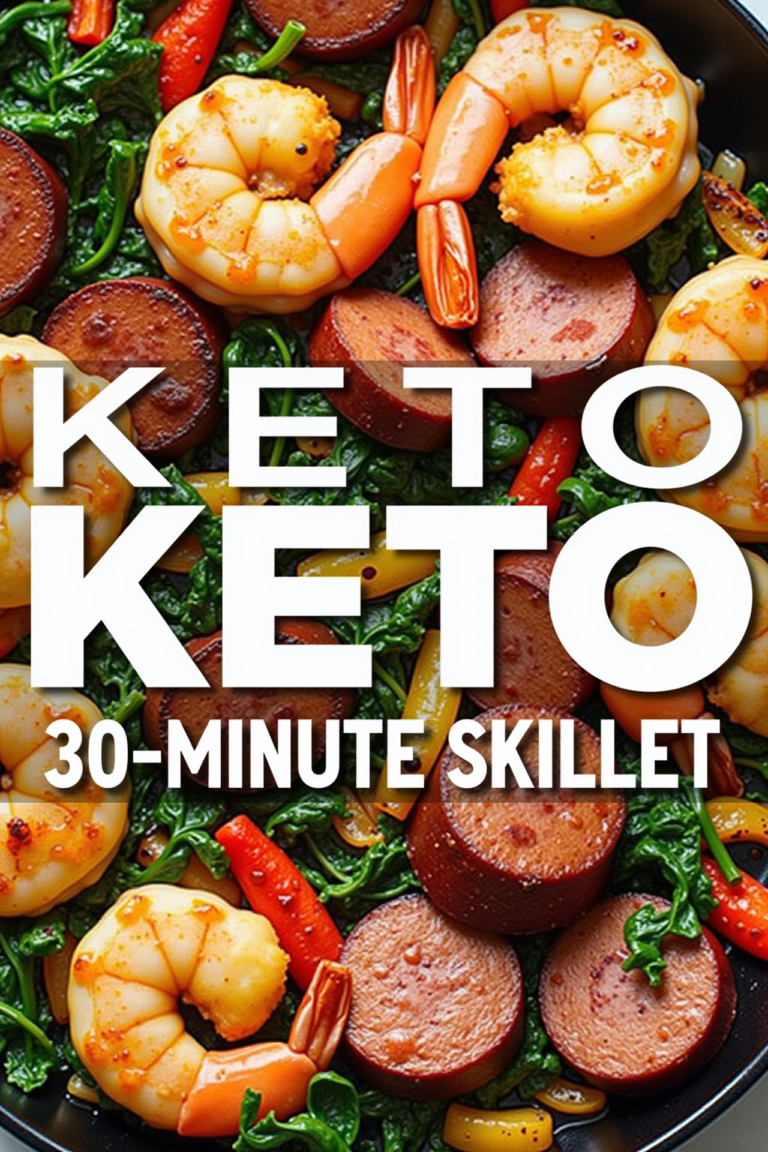 30-Minute Keto Magic: Savory Shrimp & Sausage Skillet for Low-Carb ...